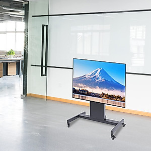 Confidence Monitor Stand, Rolling TV Stand with Height Adjustment（20.87-26.57 inch） and 0-90 Degree Tilt Adjustment, Mobile TV Cart, Low Profile Floor Confidence Monitor Cart for 32-65 inch Screen