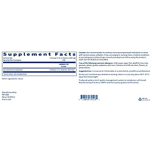 Klaire Labs Pure Saccharomyces Boulardii Powder - Probiotic Supplement to Support Healthy Yeast Balance - Digestive + Immune Support - Hypoallergenic - Double Scoop for Kids & Adults (4.48oz)