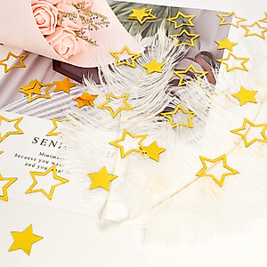 1100Pcs Merry Christmas Gold Star Confetti, Birthday Baby Shower Wedding Christmas Party Decorations,Metallic Foil Glitter Table Confetti Sprinkles