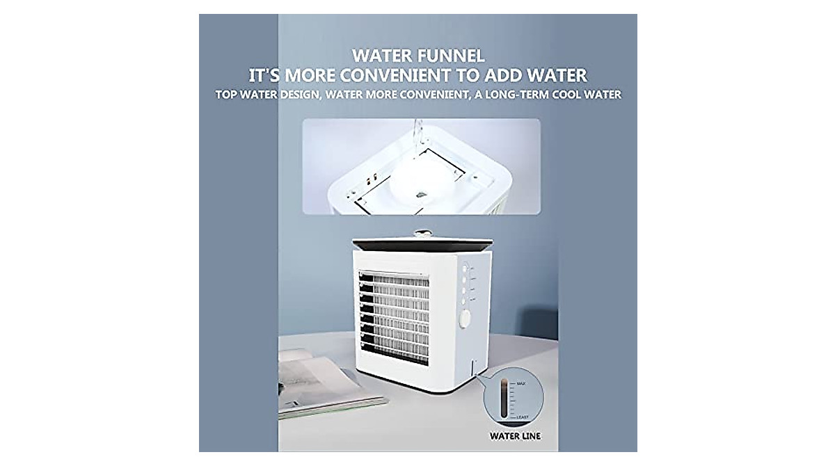 Portable Evaporative Mini Air Conditioner with 4 Speeds