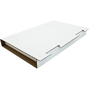 10 White Fold-Up Cardboard Standard Single DVD Case Mailers #DVBC01 - Shipping Boxes / Containers with Lock-In Tab