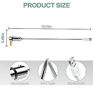 BREIS New USB Clock Fan with Real Time Clock and Temperature Display Function,Silver,1 Year Warranty