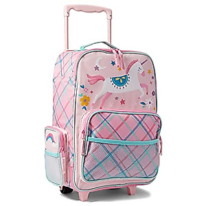 Stephen Joseph Kids' Classic Rolling Luggage, Pink Unicorn, One Size