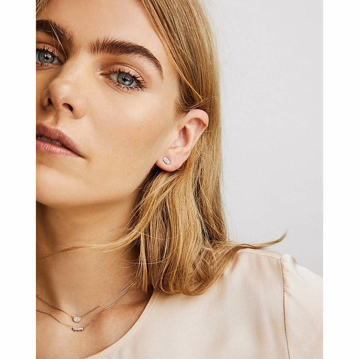 Kendra Scott White Diamond Marisa Stud Earrings in 14k White Gold, Fine Jewelry for Women