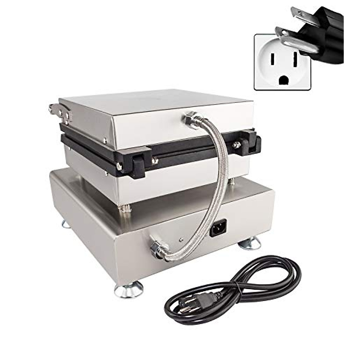 Commercial Nonstick 110v Electric 4pcs Square Waffle Baker Maker Machine