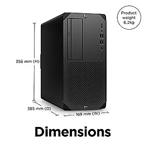 HP Z2 G9 Tower Workstation, Intel Core i7-12700 Processor, AMD Radeon Pro W6600, 32GB DDR5 RAM, 2TB PCIe SSD, DisplayPort, Wired Keyboard&Mouse, Windows 11 Pro, Black