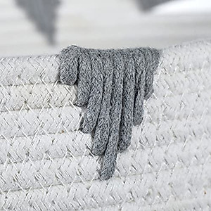 Midlee White & Grey Triangle Toys Basket