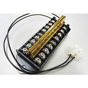 8 Way Terminal Block Bus Bar, Splits 1 Input to 8 Out (18AWG Power Lead and with Cover)