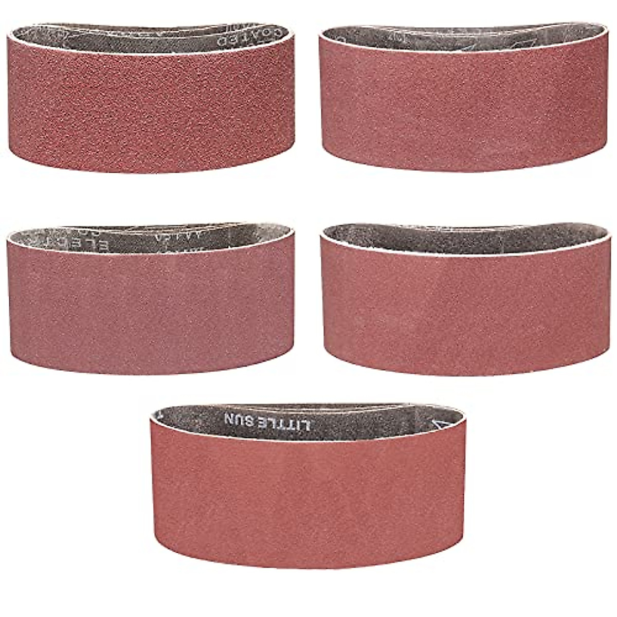 POTUINOM 15 Pack Sanding Belts 3X18 Inches(75X457mm)- 3 Each of 80/120/150/240/400 Grits Aluminum Oxide Sanding Belt, Best Suitable for Wood Sanding and Levelling