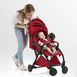 Yoobao Stroller Fan, Clip on Fan Personal Fan 6400mAh Battery Powered Fan Baby Fan Mini Portable Fan 4 Speed Rechargeable Fan Small Desk Fan 32 Hours for Car Seat Bedroom Office - Black