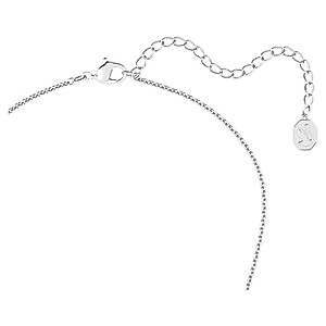 SWAROVSKI Una Angelic Necklace, Square Cut Blue Crystal on a Rhodium Finished Setting, Part of the Una Angelic Collection