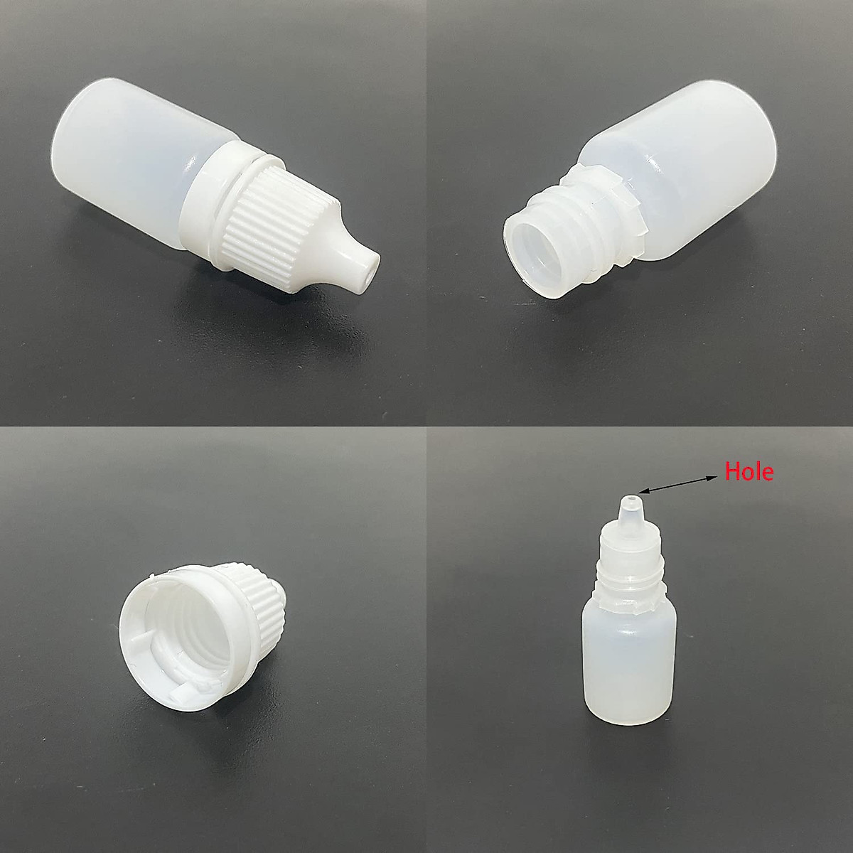 Muluo 30 Pcs 2ml Empty Plastic Squeezable Eye Dropper Bottle, White, 1.8in Diameter, 4.2in Length, Polyethylene Plastic