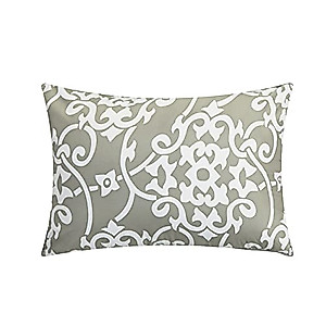 Chic Home Hailee 24 Piece Comforter Set Complete Bed in a Bag Pleated Ruffles and Reversible Print with Sheet Set and Window Treatment, Queen Silver,CS1966-AN