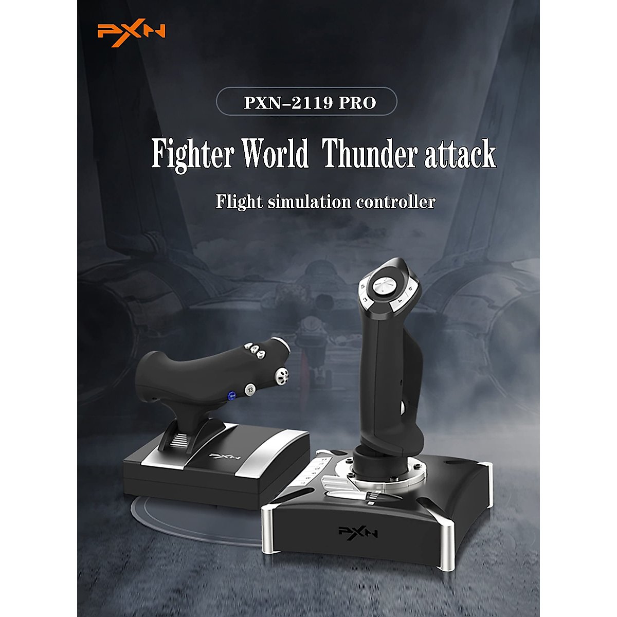 PXN-2119Pro Flight simulator controls Flight Stick with Vibration for PS4/xbox one/xbox Series X/S PC Windows 7/8/10/11（Not Support Mac Systems PS3/ PS5/xp/vista）Original handle guide