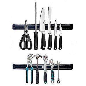 Kitchavo Magnetic Knife Strip Set Of 2 13 Inch Magnetic Knife Holder Tool Rack Storage Display Organizer Multipurpose Kitchen Bar Easy Install