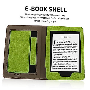 UKCOCO Tablet Case E-Reader Cover for E- Reader Ebook Reader Case Reader Tablet E-Reader Protective Case Auto Wake Protective Case E-Reader Cover Green Imitation Leather Paper Hand Rest