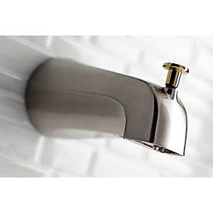 Kingston Brass K188A9 Designer Trimscape Showerscape 5-Inch Tub Spout with Diverter, Brushed Nickel and Polished Brass