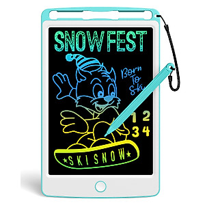 bravokids 8.5 Inch LCD Writing Tablet Board, Colorful Doodle Board Drawing Pad, Educational Learning Travel Toys for Age 3 4 5 6 7 8 Years Old Girls and Boys, Green