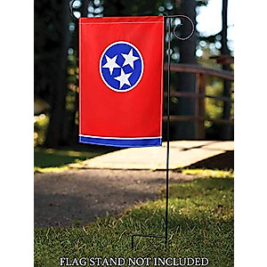 Tennessee State Flag, Double Sided Seasonal Garden Flag for Outside, Double Stitched Patio Decorative Yard Lawn Banner for All Seasons, 18"x12", Red Blue