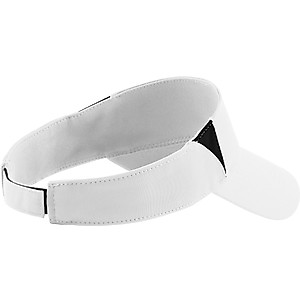Sport-Tek Dry Zone Colorblock Visor OSFA White/Black
