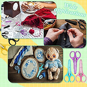 72 Pcs Embroidery Scissors Set Small Craft Scissors for School Kids Lightweight Detail Stainless Steel Scissor with Protective Cover Straight Tip for DIY Sewing Student Office Teacher Art Supplies