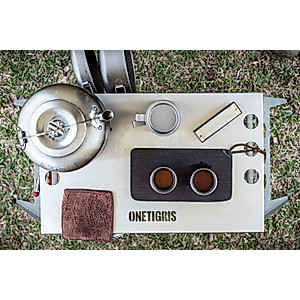 OneTigris MEGABITE Small Folding Table, Lightweight Portable Outdoor Camping Table with Tote Bag for 1-2 Person Camping, Picnic, Beach, Backyard, BBQ, Outdoor Cooking & Dining