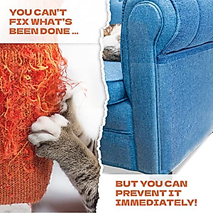 KatSupreme Cat Scratch Couch Protector - 12XL Sheets, Clear (Almost Invisible), Extra Durable, Easy to Customize, Residue-Free Furniture Protector