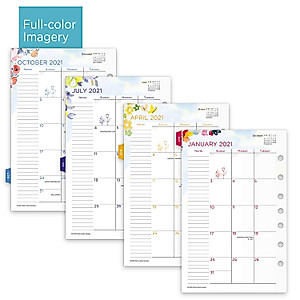 2021 Daily & Monthly Planner Refill by AT-A-GLANCE, 52111 DAY-TIMER, 5-1/2" x 8-1/2", Size 4, Kathy Davis (KD81-125-21)