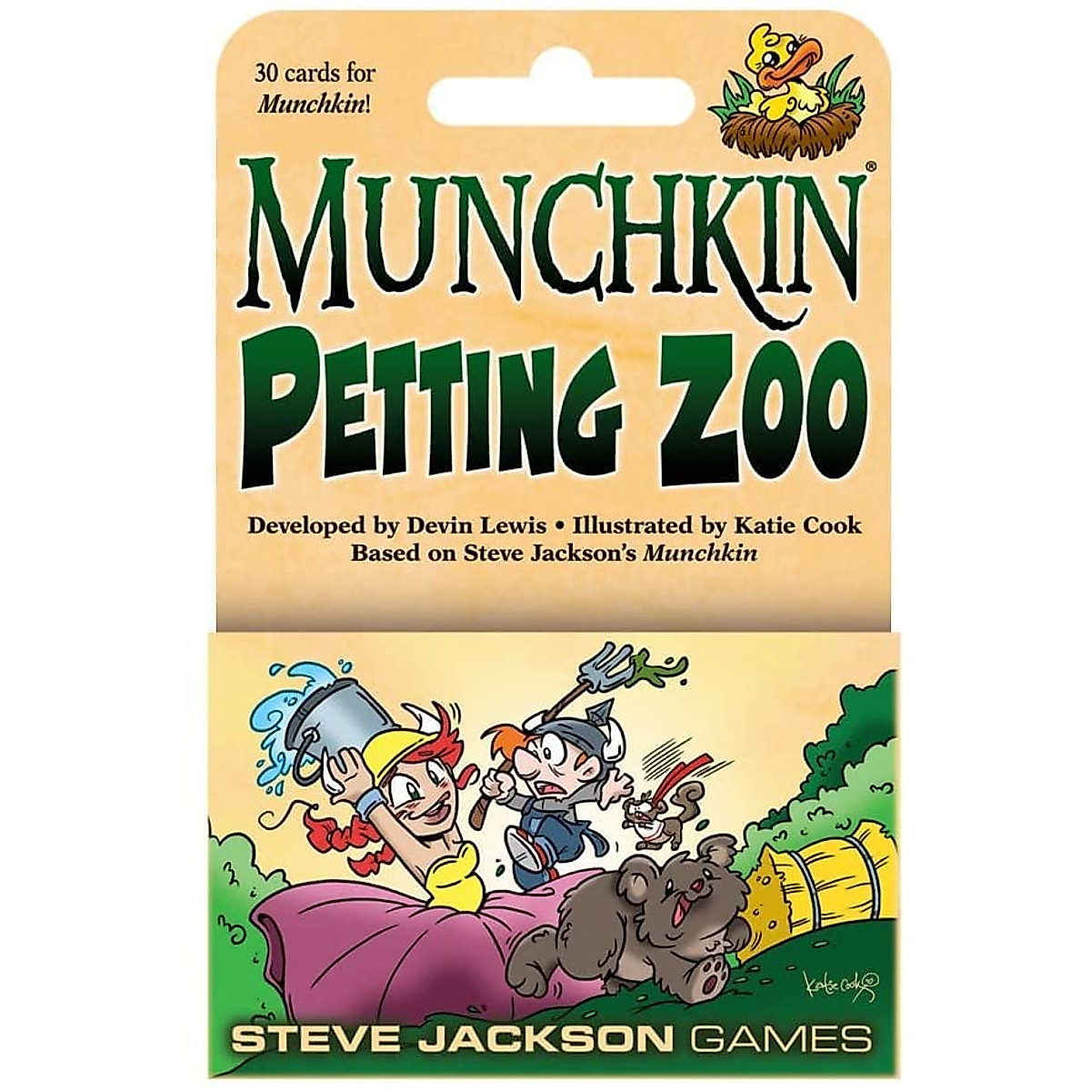 Steve Jackson Games Munchkin Petting Zoo Card Game (Mini-Expansion) | 30 Cards | Adults, Kids, & Family Game | Fantasy Adventure Roleplaying Game | Ages 10+ | 3- 6 Players | Avg Play Time 120 Min