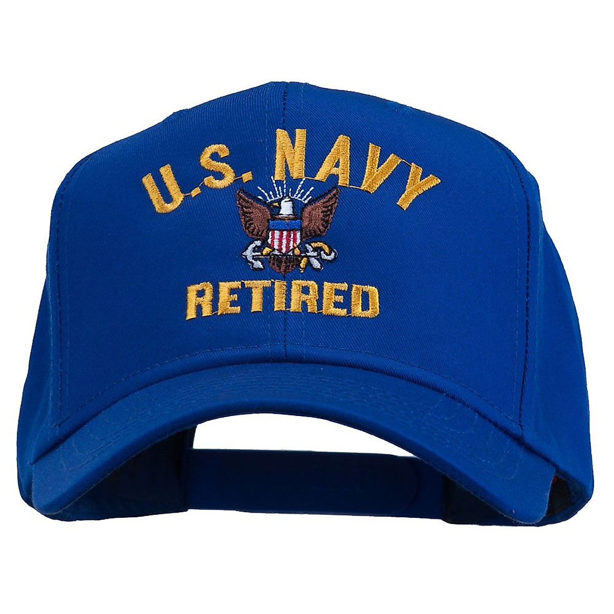 US Navy Retired Military Embroidered Cap - Royal OSFM