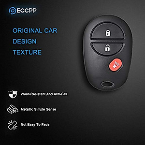 ECCPP Replacement fit for Keyless Entry Remote Key Fob 2008-2011 for Toyota Highlander Sequoia Sienna Tacoma Tundra GQ43VT20T