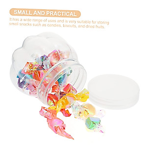 DOITOOL 12pcs Pet Pumpkin Jar Airtight Glass Jars Navideños Clear Container Halloween Bakery Boxes Loose Tea Canister Christmas Candy Jar Candy Container Packing Jar Candy Jars