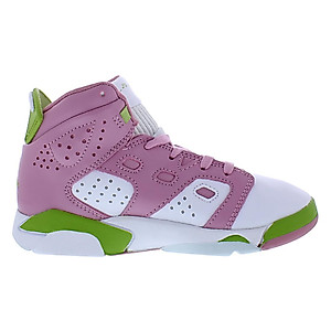 Nike Jordan 6-17-23 PS Girls Shoes Size 1, Color: Pink/White/Green-Pink