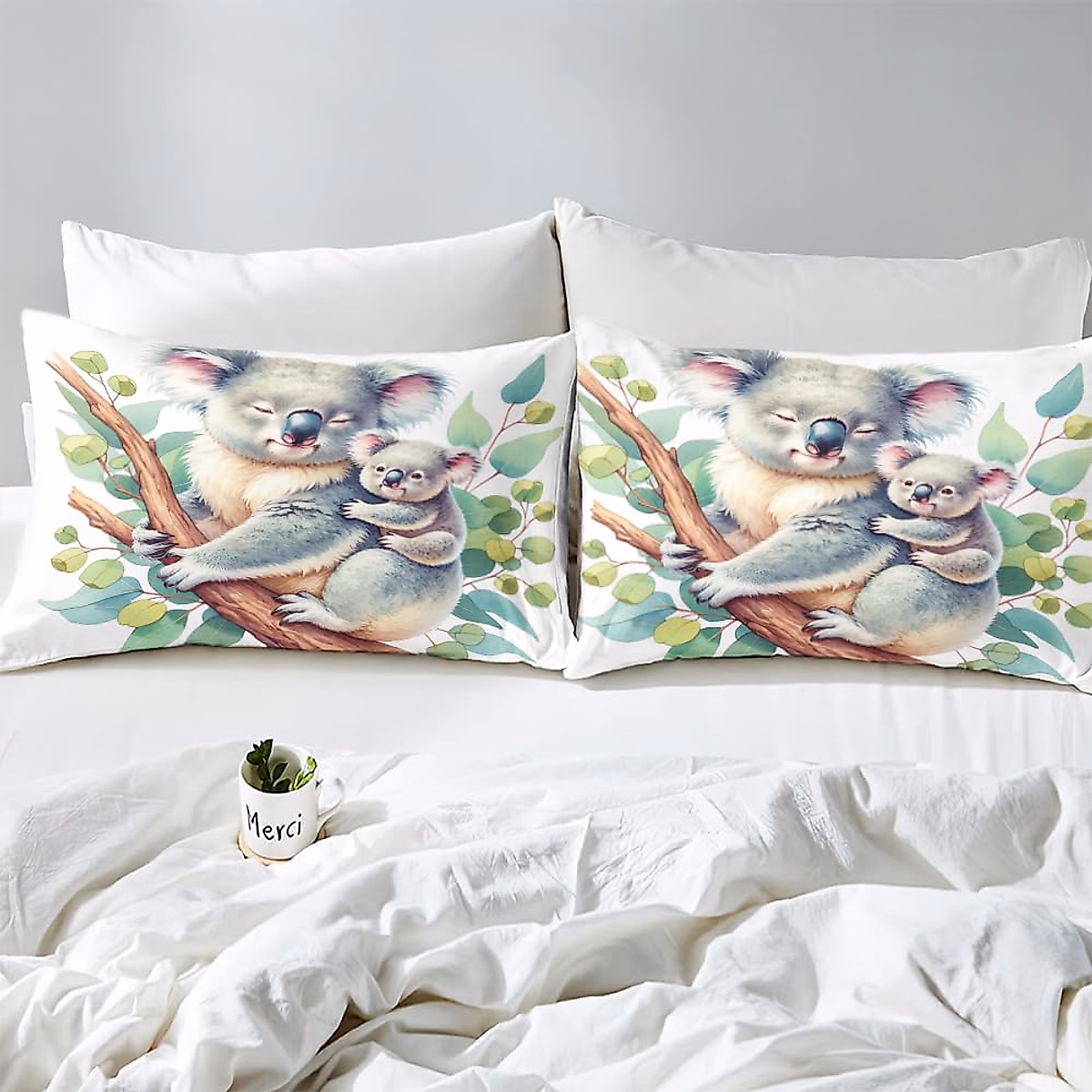 Personalized Koala Comforter Queen - Koala Comforter Twin Size, Koala Bed Set Twin Koala Comforter Set for Boys Girls Koala Bedding Sets Lightweight, Koala Bed Sets Queen Size Koala Comforter Set