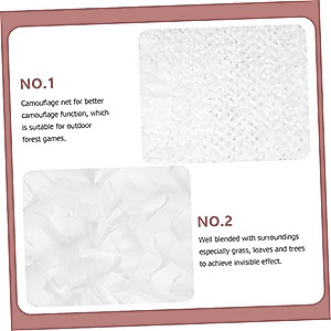 Kisangel Camouflage Net Camo Paint Outdoor Plants Outdoor Decorations Woodland Hunting Blinds Nets Camo Netting Polyester White Professional Hunting Net Outdoor Net Portable Mesh Net Sports