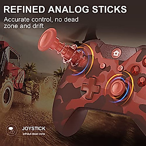 usergaing Xbox Wireless Controller Replacement for Xbox One, Xbox Series X&S,Xbox One X&S,Window PC 10 with 3.5mm Headphone Jack-Red Camo
