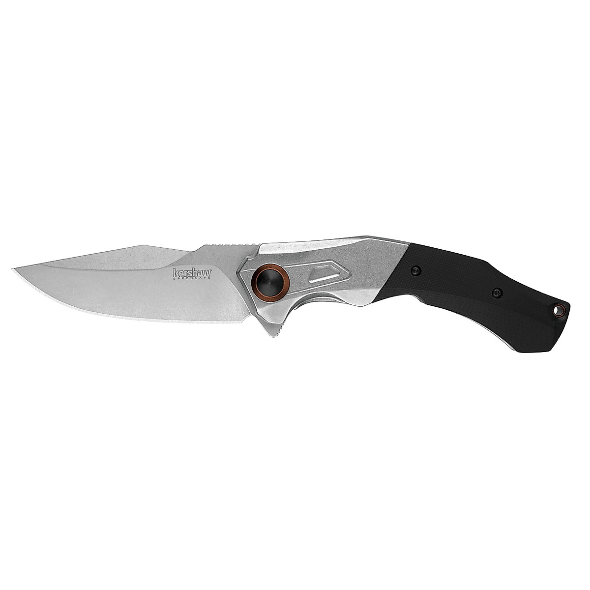 Kershaw Payout Pocketknife, 3.5" D2 High Carbon Too Steel Drop Point Blade, One-Handed Assisted Flipper Opening, Frame Lock System