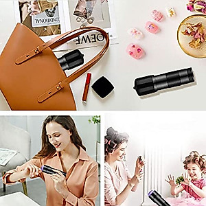 DOUITH Mini UV LED Nail Lamp for Gel Nails with 12 LED, Portable Gel LED UV Nail Lamp with Silicone Nail Stamper, Battery-Powered Gel Cure Lamp Stainless Steel Manicure Tool