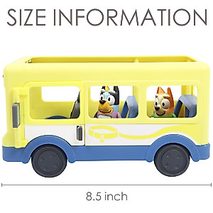 Cute Bus Toy Vehicle and Figures Pack with Two 2.5" Figures