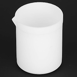 Beaker, PTFE Teflon Beaker and Alkali Resistant PTFE Beakers High Lubrication White Measuring Cup for Lab(250ml)