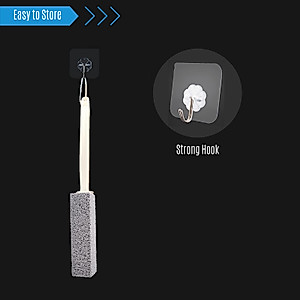 Pumice Stone for Cleaning,1 Extra Long Handle Pumice Stone Toilet Bowl Cleaner & 2 Pieces Pumice Stones, for Bath/Pool/Kitchen/Household Cleaning,3 Pack