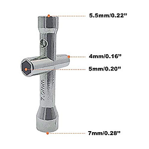 HOPLEX RC Car Wrench Multi-Function Wrench Turnbuckle Wrench with Cross Wrench for RC Car Repair Work