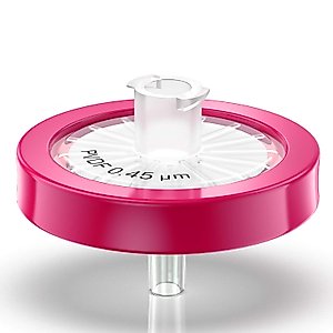 Syringe Filters PVDF(Polyvinylidene fluride) Hydrophobic 25 mm 0.45 um Non Sterile 50/pk by Ks-Tek