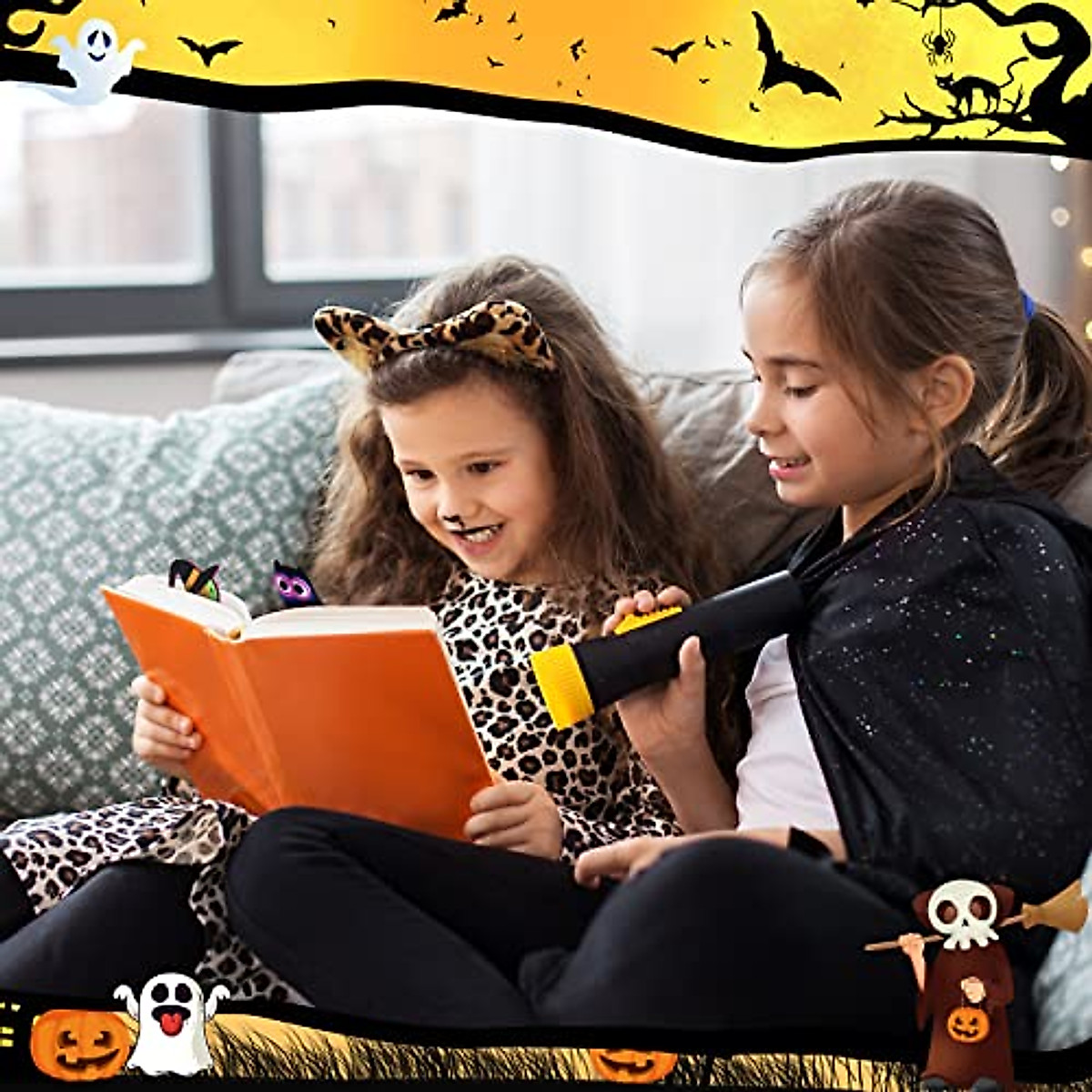 24 Pcs Halloween Bookmark Crafts for Kids Bulk Craft Kit Halloween Bookmarks Pumpkin Witch Owl Bat Ghost Cat for Boys Girls Classroom Rewards Holiday Halloween Party Supplies Trick or Treat Prizes