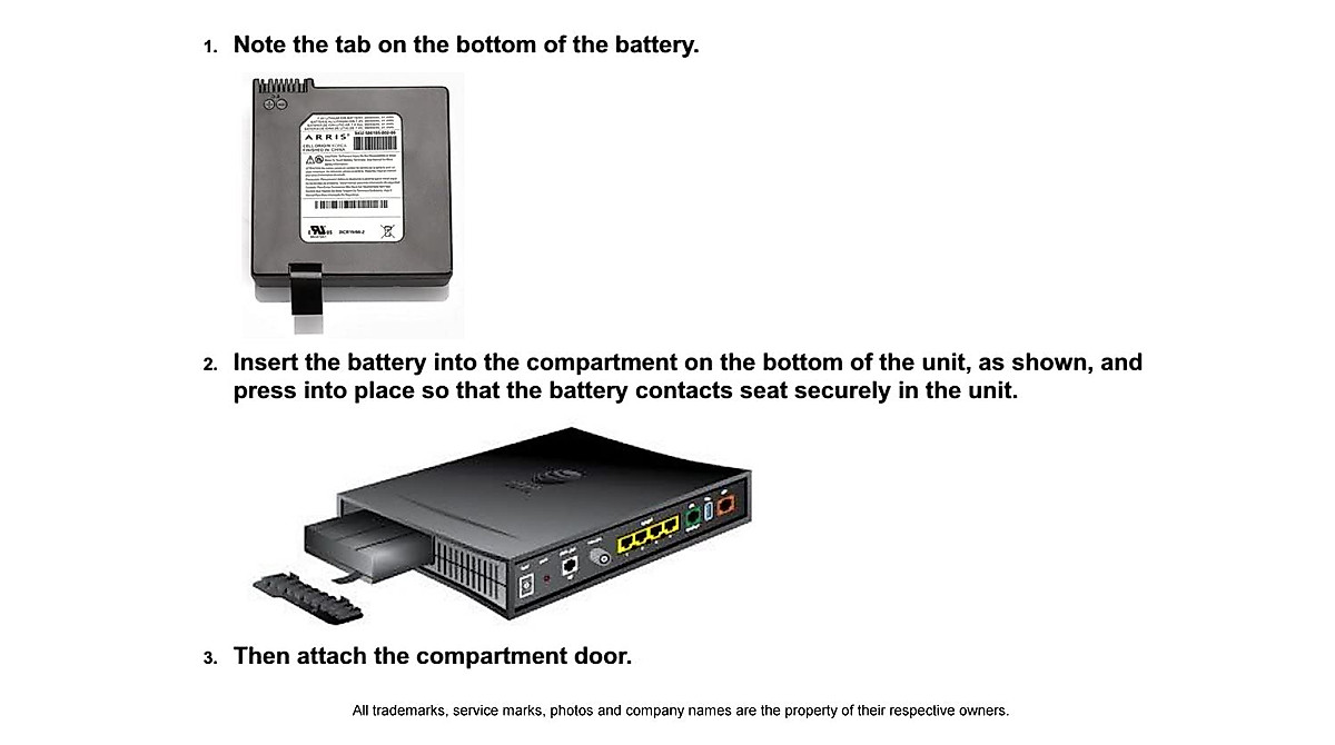 ARRIS 7.4V Li-Ion Battery for Frontier NVG589 Gateway Modem