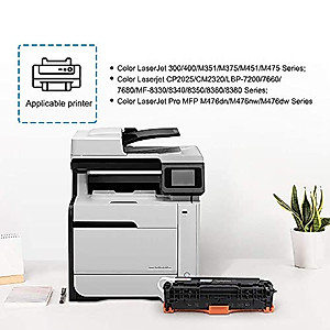INK E-SALE Remanufactured Toner Cartridge Replacement for HP 312A 312X (4-Pack) CF380X CF381A CF382A CF383A use for Laserjet Pro MFP M476dn M476dw M476nw Printer