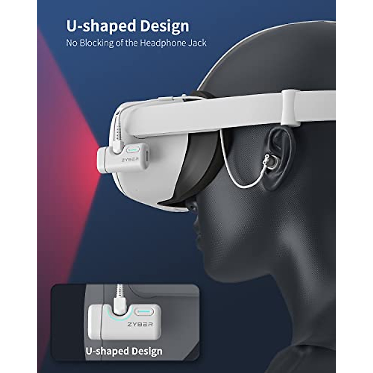 ZYBER Ir Light for Meta Quest 2 Pro PICO 4, Infrared Illuminator VR Accessories for Oculus Quest 2 Sensor Tracking in Dark