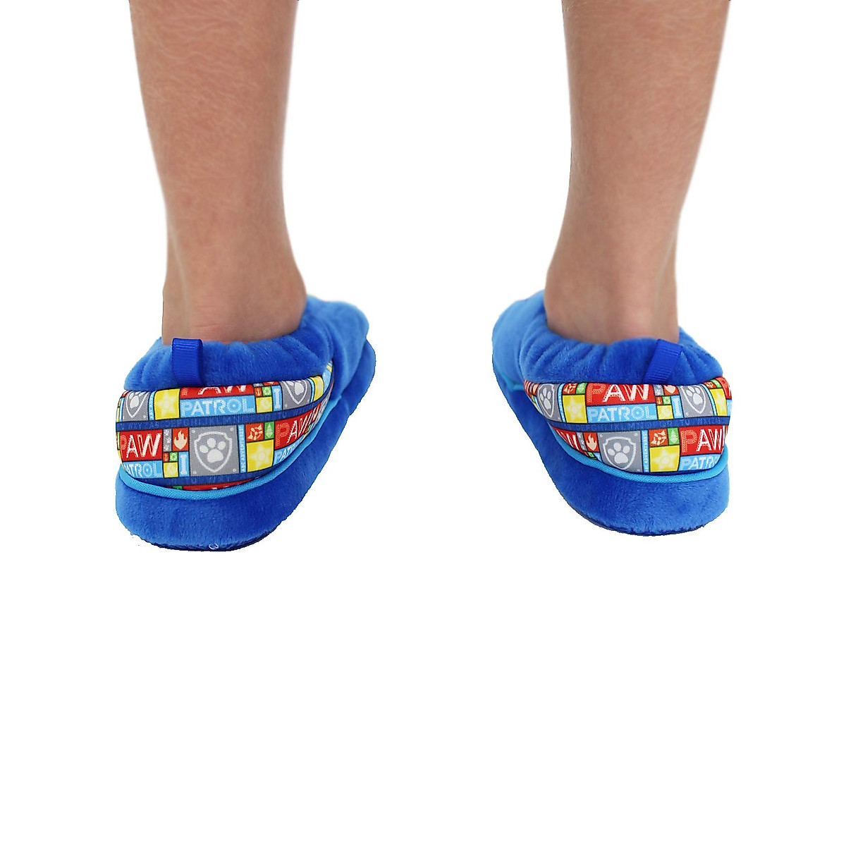 Josmo Kids Paw Patrol Chase Marshall Toddler Boys Plush Aline Slippers (7-8 M US Toddler, Blue/Red)