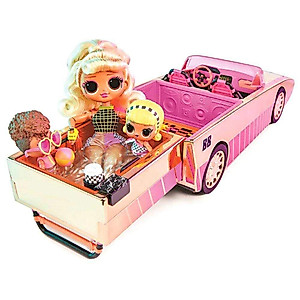 LOL Surprise Car Pool Coupe with Exclusive Doll, and Dance Floor - Toy Car Playset with Black Light Headlight and Play Set Accessories - Great Birthday Gift for Kids Ages 6-8 Years