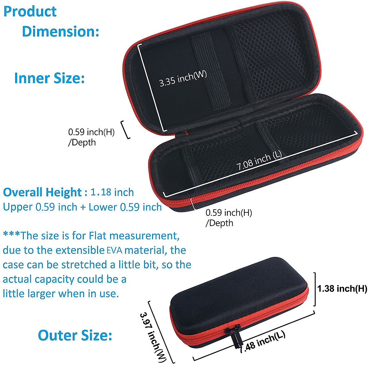 Smell Proof Bag, Wolfteeth Vape Case, Smell Proof Stash Box Containers Pouch, Smell Proof Case Travel Storage Bags, Christmas Day Gifts for Men Friend, Red